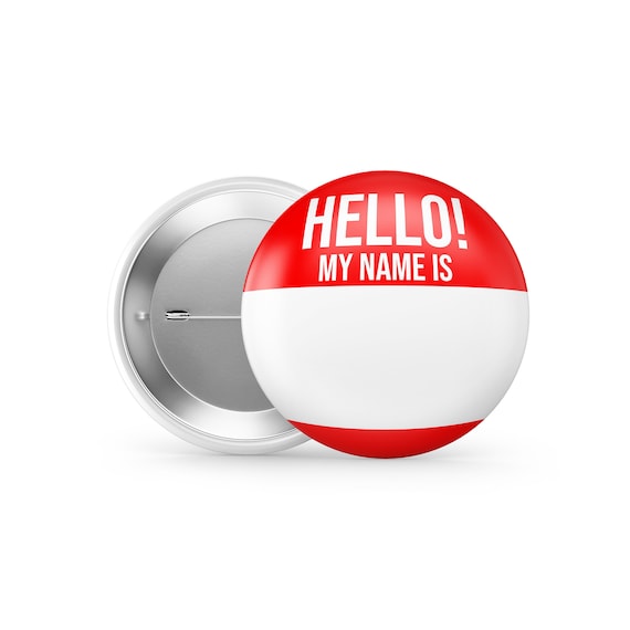 Write in Name Tag Buttons/pins Fast & Easy Name Tags for | Etsy