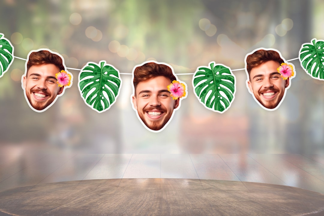 Hawaiian Theme Face Banner - Etsy