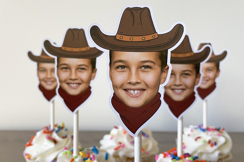 Cowboy Hat Cupcake Toppers | Wild West Party Decorations With a ...
