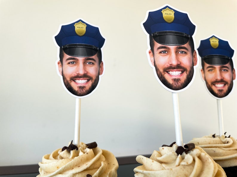 Police Retirement Cupcake Toppers Party Decorations - Etsy