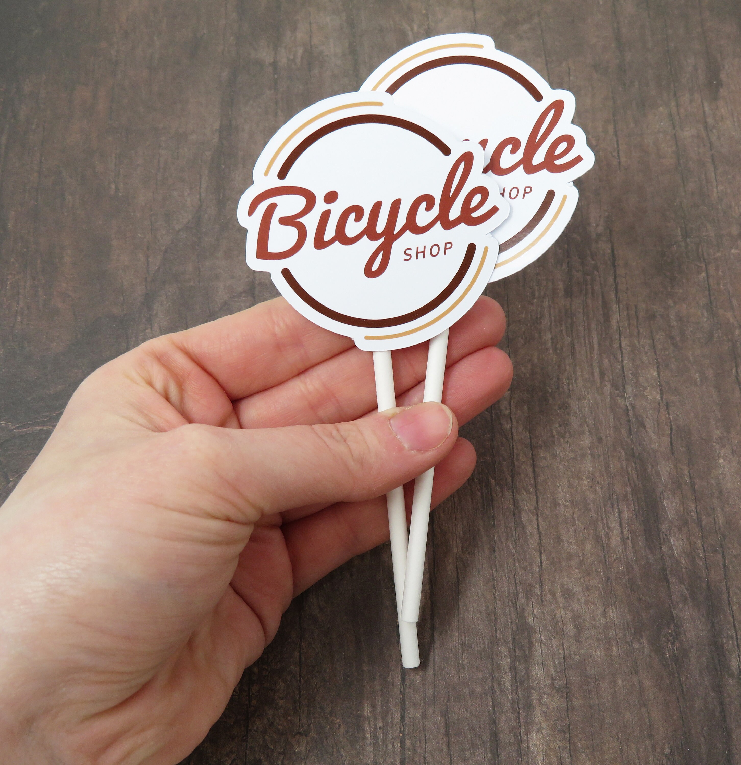 Custom Logo Cupcake Toppers | Etsy