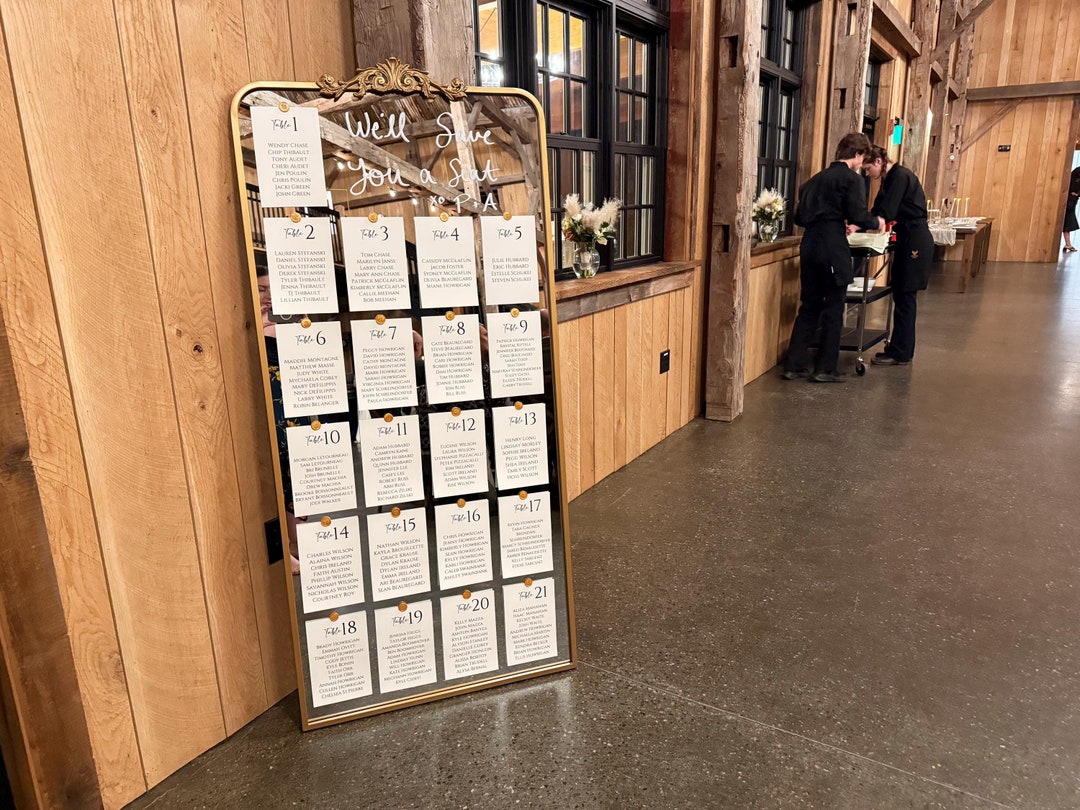 Custom Seating Chart, Printed & Shipped to You. - Etsy