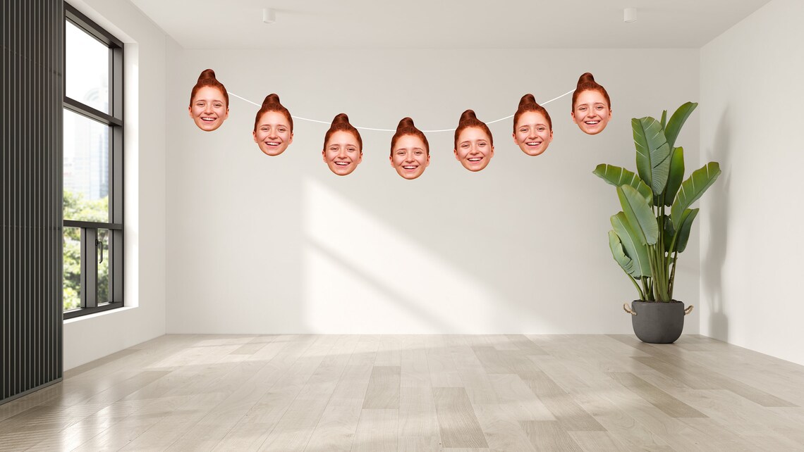 Printable Face Banner for Birthday Party 48 Hour Turnaround | Etsy