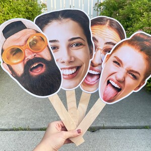 Custom Face Fans: Party Photo Booth Props - Etsy