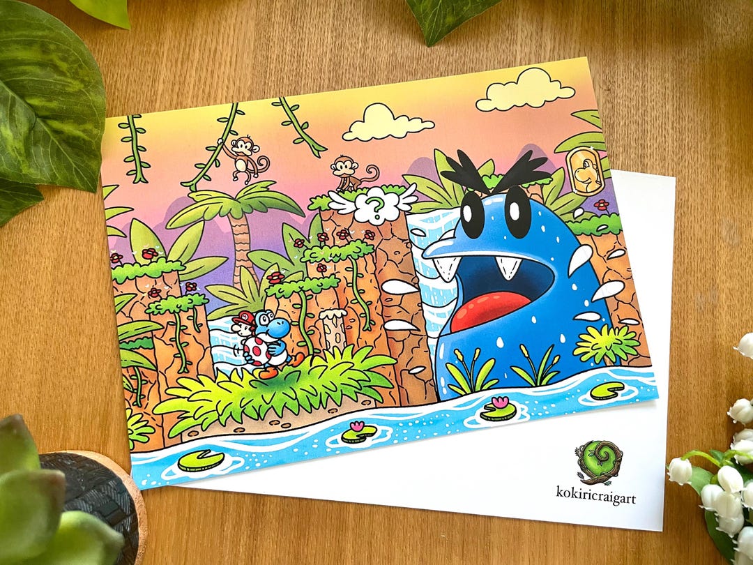 Yoshi's Island - Nep-enut’s Domain Art Print (A5) - Etsy UK
