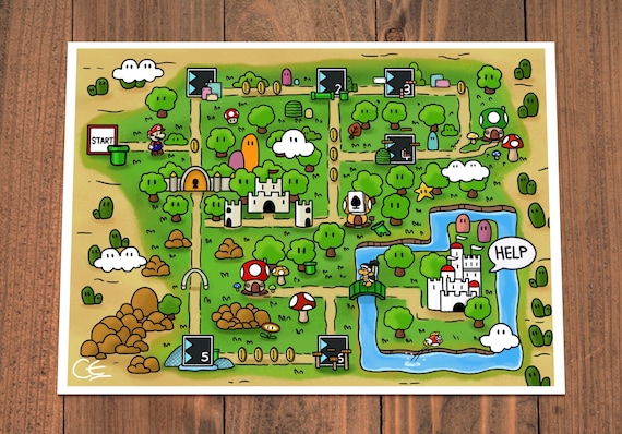 Digital Drawing & Illustration Super Mario 3 Items Signed Prints etna ...