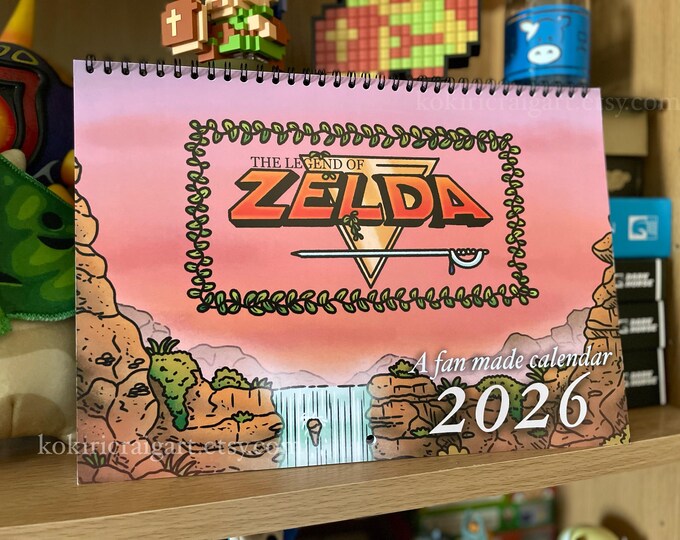 Calendar 2026 - Legend of Zelda Fan Made Wall Calendar - Etsy