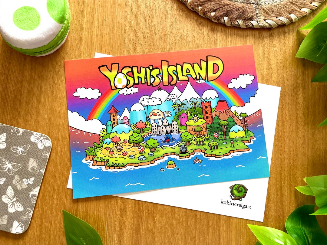Yoshi's Island Map A5 Art Print - Etsy