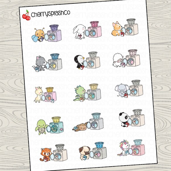 Laundry Stickers - Etsy