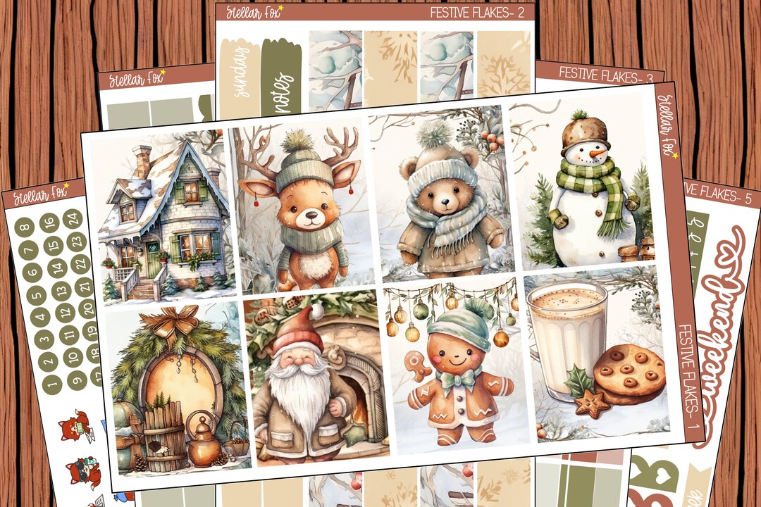 Winter Planner Sticker Kit Vertical Weekly Erin Condren Classic Happy ...