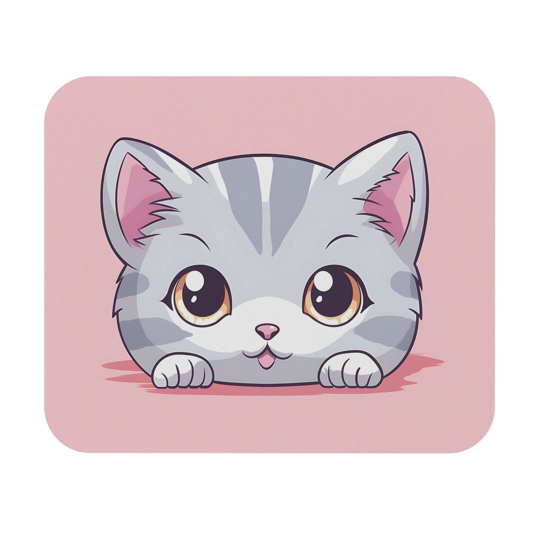 Cute Kawaii Kitty Cat Computer Mouse Pad - Etsy