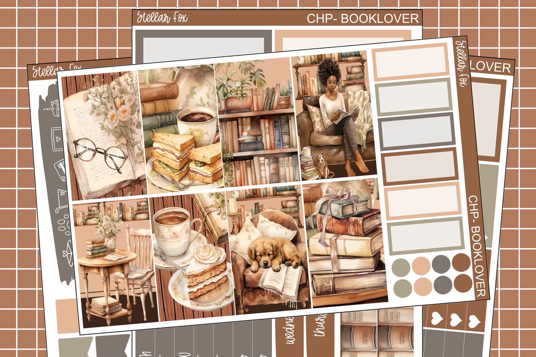 Classic Happy Planner Vertical Book Lover Weekly Sticker Kit - Etsy