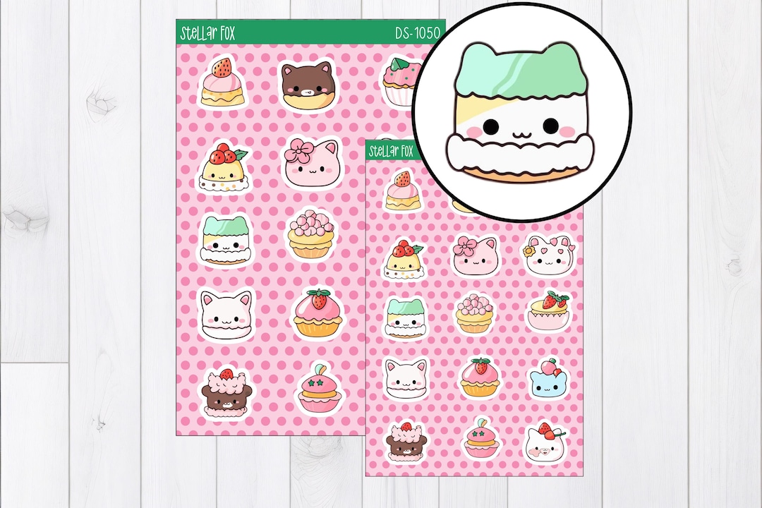 Kawaii Sweet Food Stickers , Decorative Sticker Sheet , Planner ...