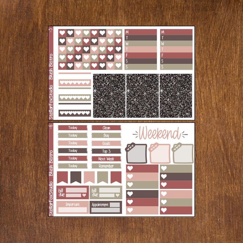 OLD FORMAT Cafe Weekly Planner Sticker Kit | Stickers for Erin Condren ...