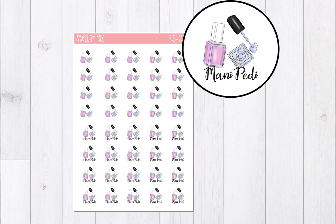 Mani Pedi Planner Stickers , Spa , Me Time , Manicure , Pedicure ...