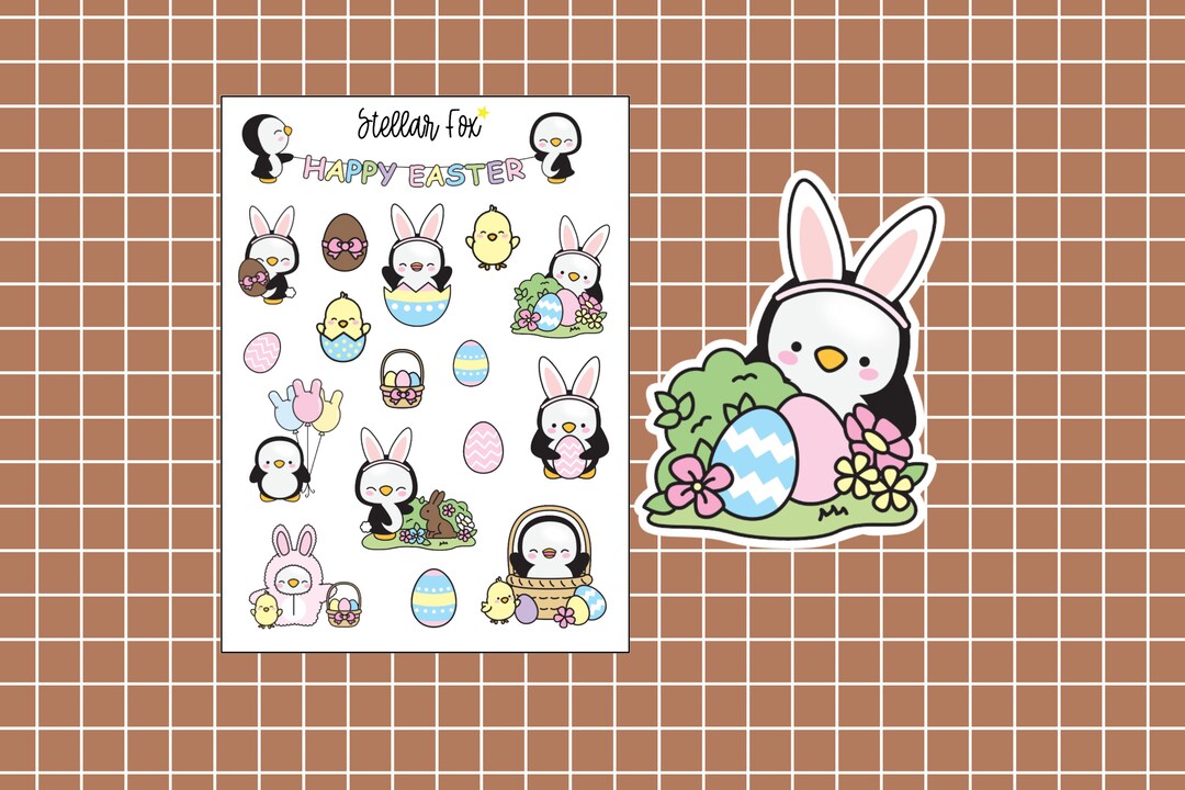 MINI Easter Chillbert Stickers Icons Planner Journal Stickers Erin ...