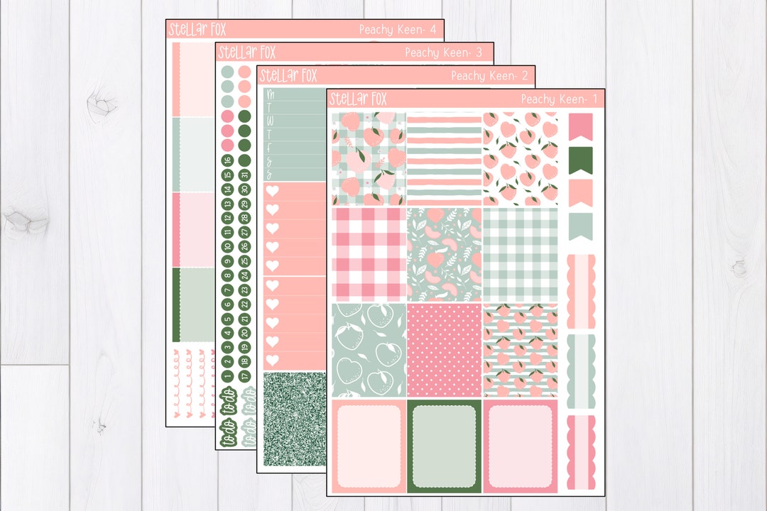 Summer Weekly Planner Sticker Kit , Vertical Sticker Kit , Planner ...