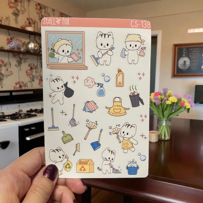 Cleaning Planner Stickers - Etsy