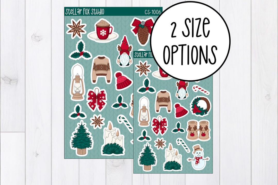 Winter Cabin Stickers , Sticker Sheet , Planner Stickers , Journal ...