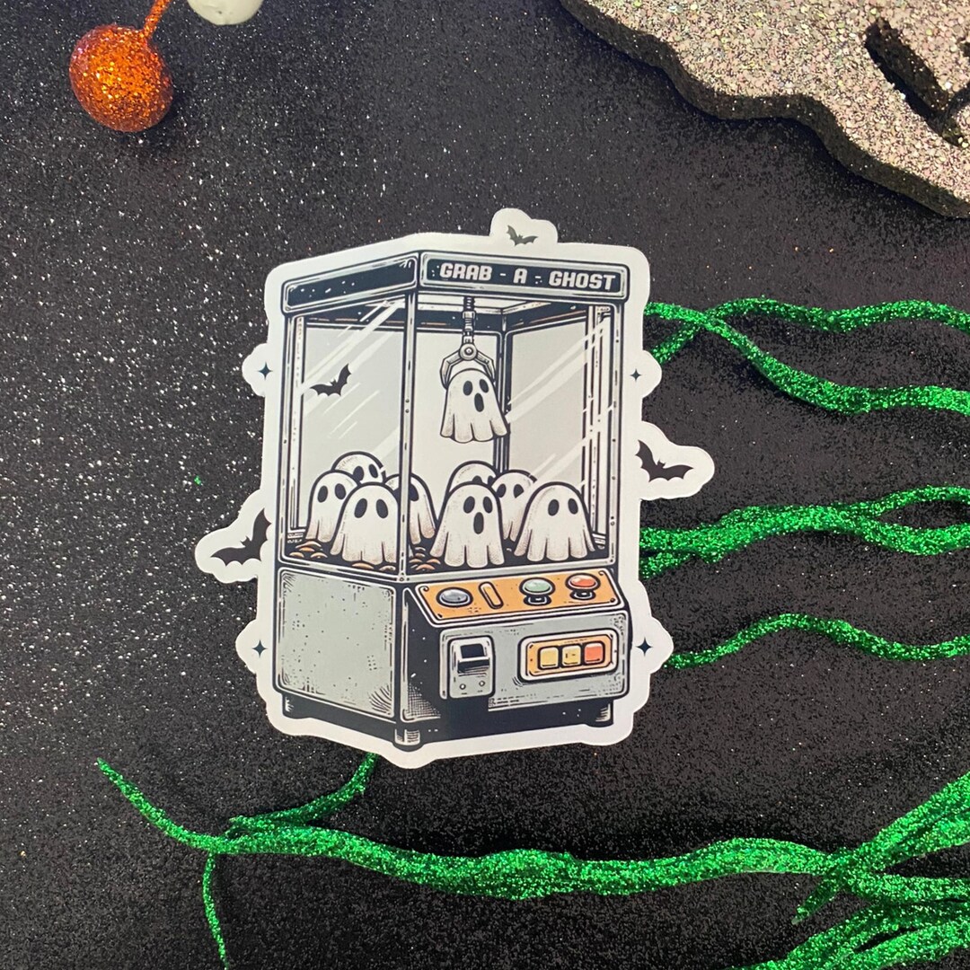 Funny Ghost Vending Machine Die Cut Sticker , Planner Sticker , Journal ...