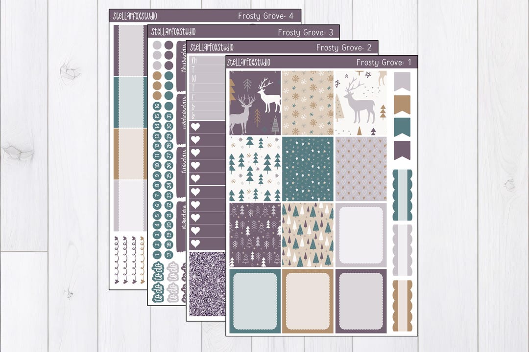 Winter Planner Sticker Kit , Weekly Vertical Stickers - Etsy