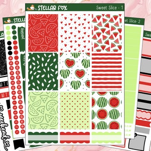 Summer Planner Sticker Kit Weekly Vertical A La Carte Watermelon ...