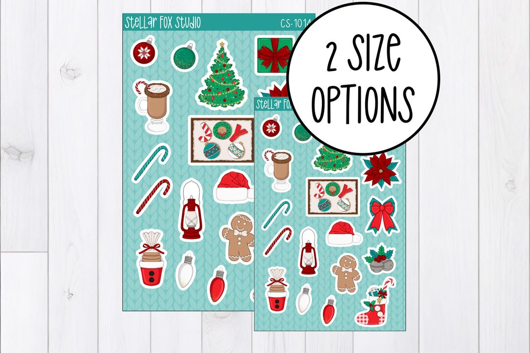 Christmas Stickers , Sticker Sheet , Planner Stickers , Journal ...