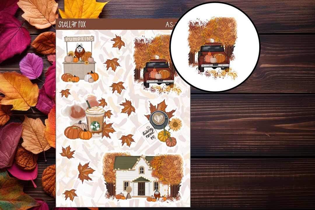 Autumn Planner Stickers , Sticker Sheet , Planning Stickers , Fall ...