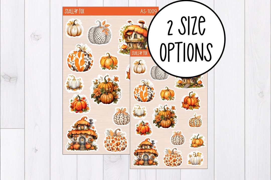Pumpkin Stickers , Sticker Sheet , Planning Stickers , Planner Stickers ...