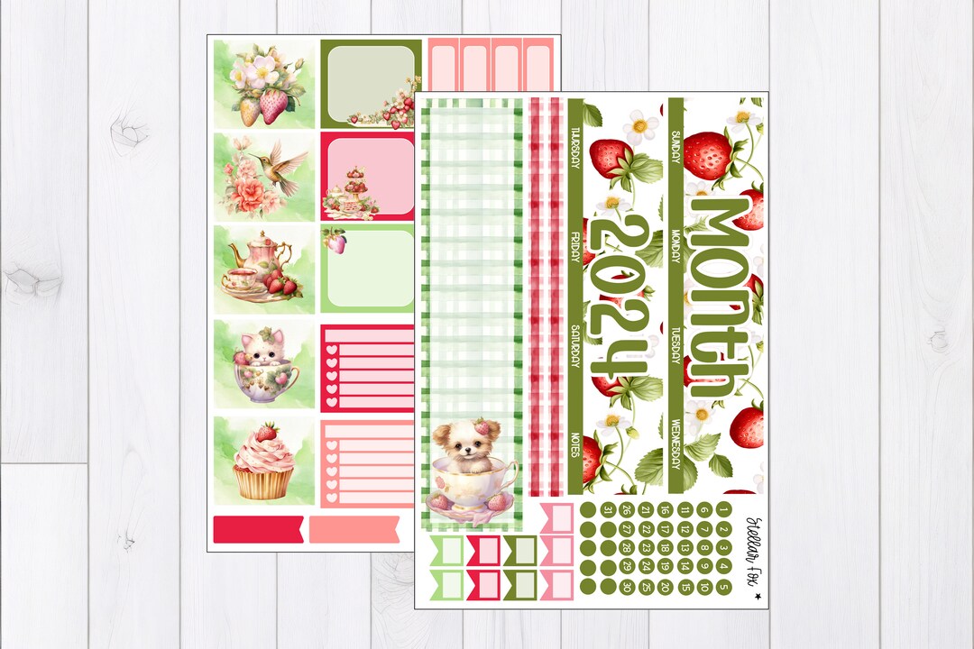 Summer Monthly Planner Sticker Kit Erin Condren Classic Happy Planner ...