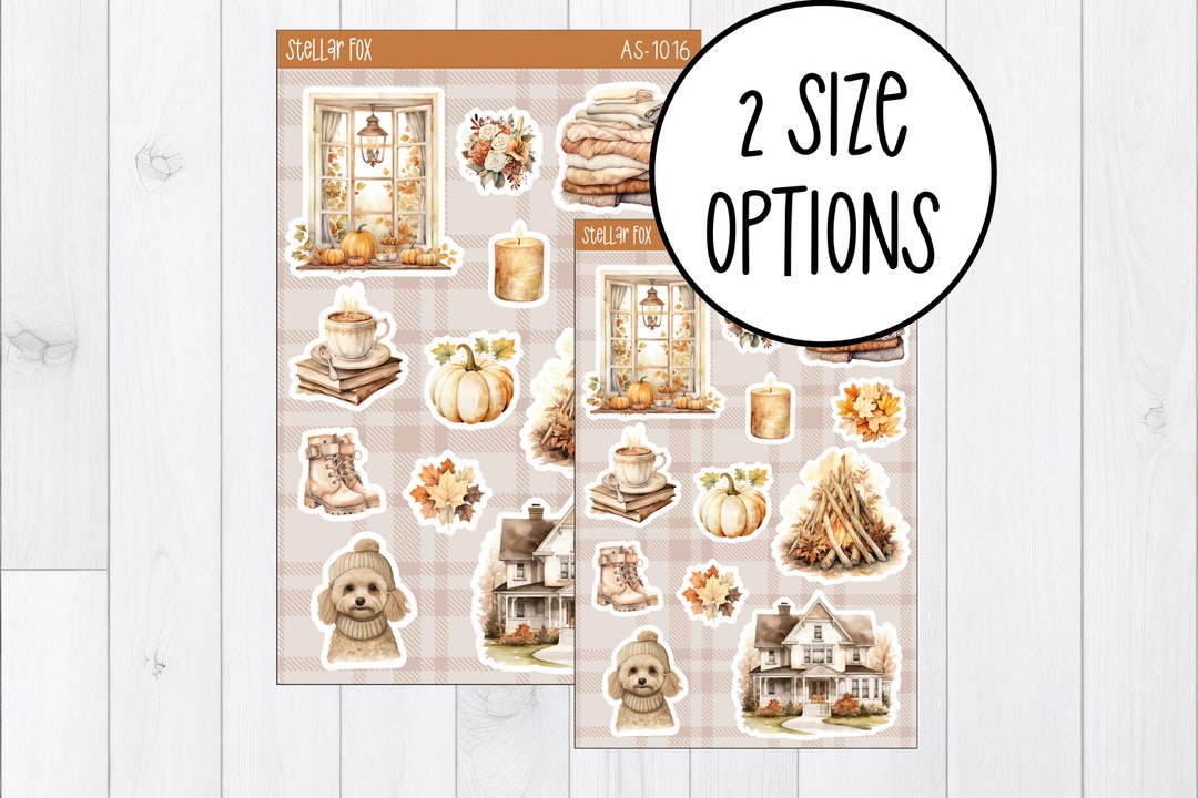 Autumn Stickers , Decorative Sticker Sheet , Fall , Planner Stickers ...