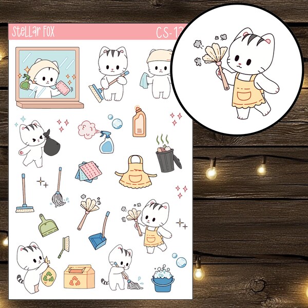 Cleaning Planner Stickers - Etsy