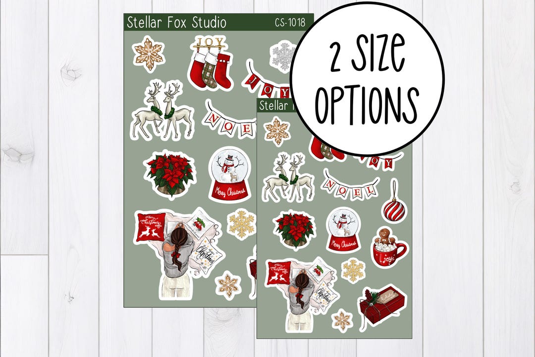 Christmas Stickers , Sticker Sheet , Planner Stickers , Journal ...