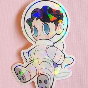 Spacedogs Adam Raki Holographic Clear Sticker Astronaut Space Suit - Etsy