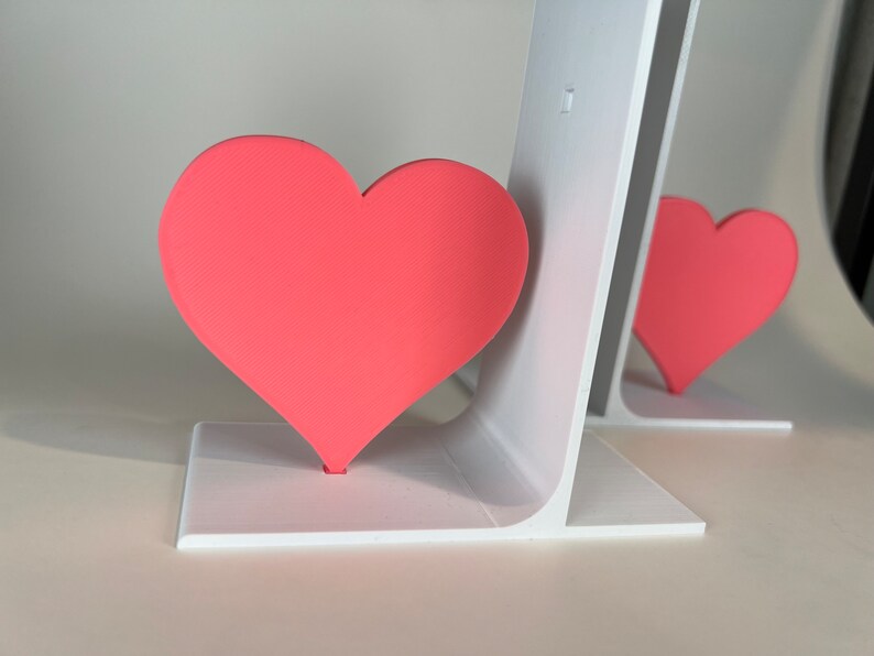 Heart Bookends Valentines Day / Children / Cute / Book Lover - Etsy