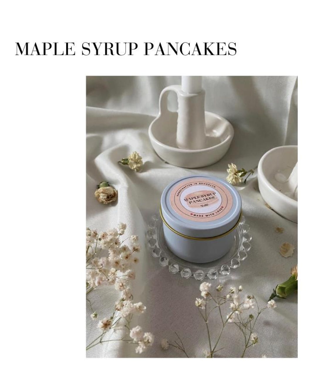 4oz Candle 'maple Syrup Pancakes' | Cozy, Valentines Day, Gift for Mom ...