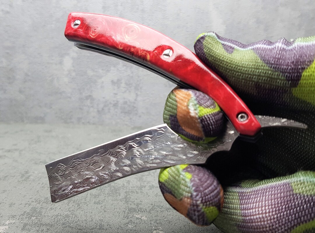 BLOODY Damascus RAZOR, Personalize Able Straight Razor, Gift for Men ...