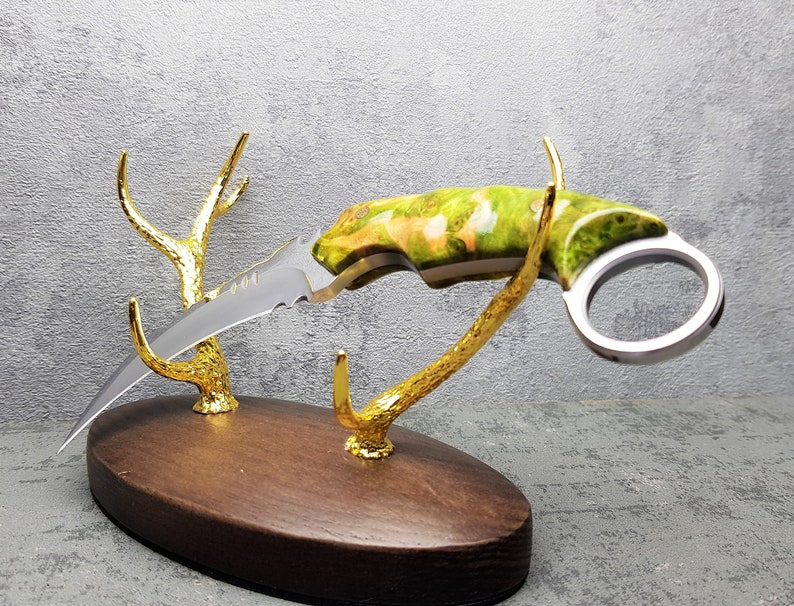 ELROND Karambit CLAW , Steel D2 Like GLASS, Shiny Steel, Scorpion, Claw ...