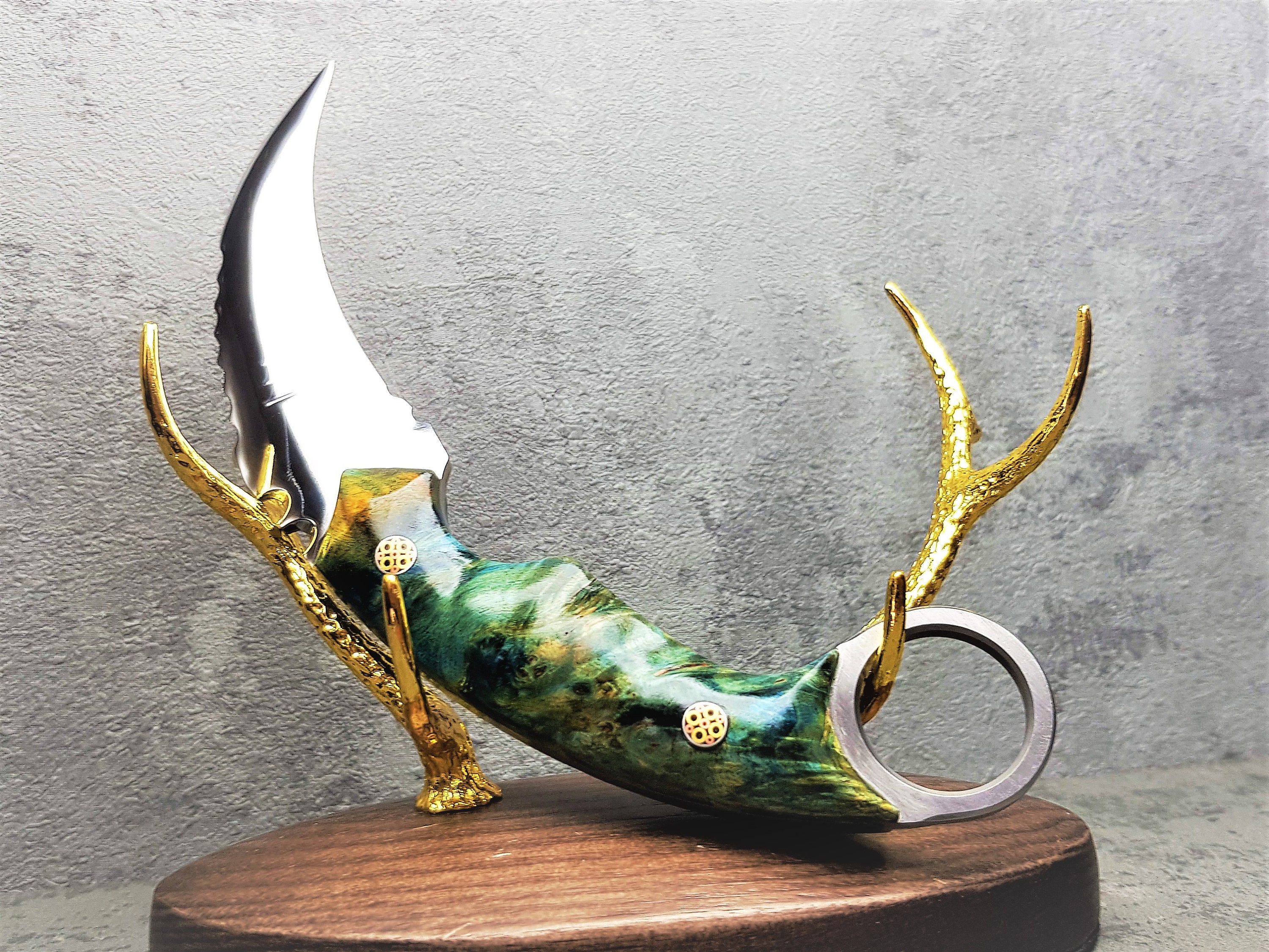 Full MIRROR Karambit CLAW Steel D2 GLASS Shiny Scorpion - Etsy