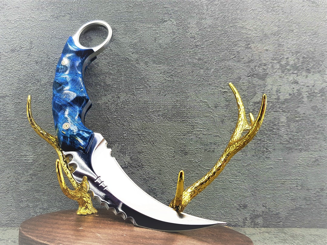 OCEAN Depth KARAMBIT Claw, Steel D2 GLASS, Shiny Steel, Scorpion, Claw ...