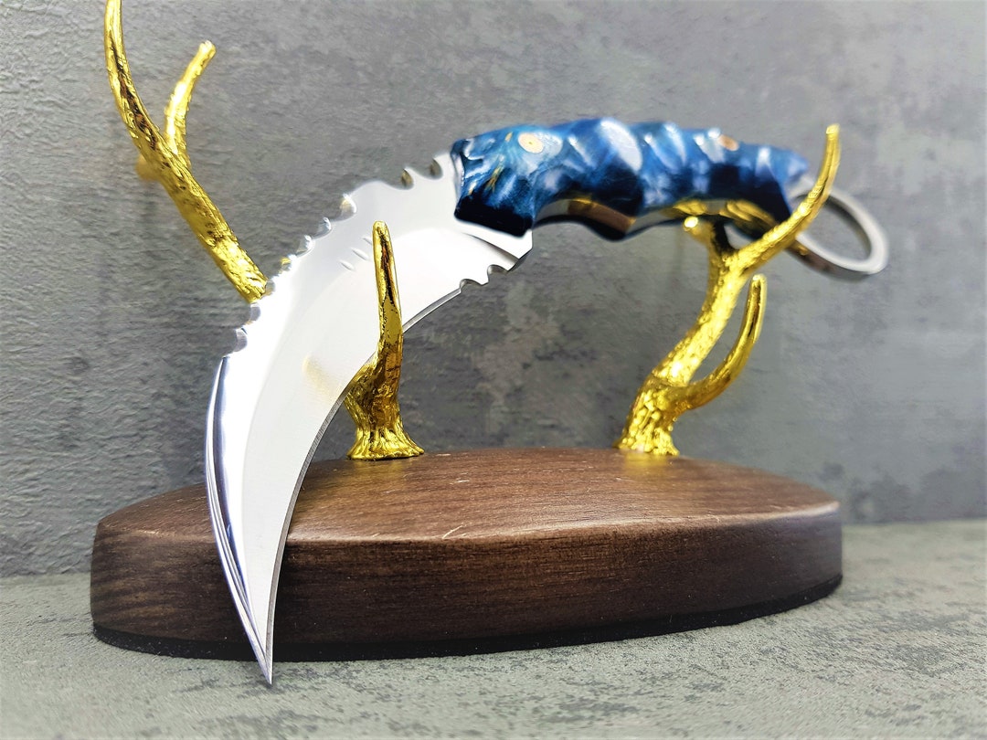 OCEAN Depth KARAMBIT Claw, Steel D2 GLASS, Shiny Steel, Scorpion, Claw ...