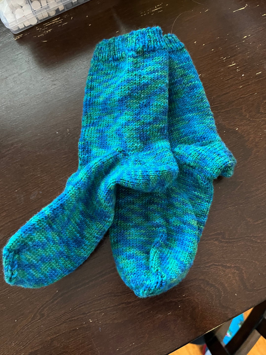 Hand Knit Wool Blend Socks - Etsy
