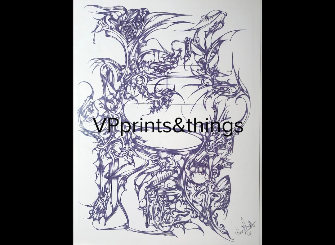 Pen Ink Drawing Print - “too Much on My Mind” - Etsy