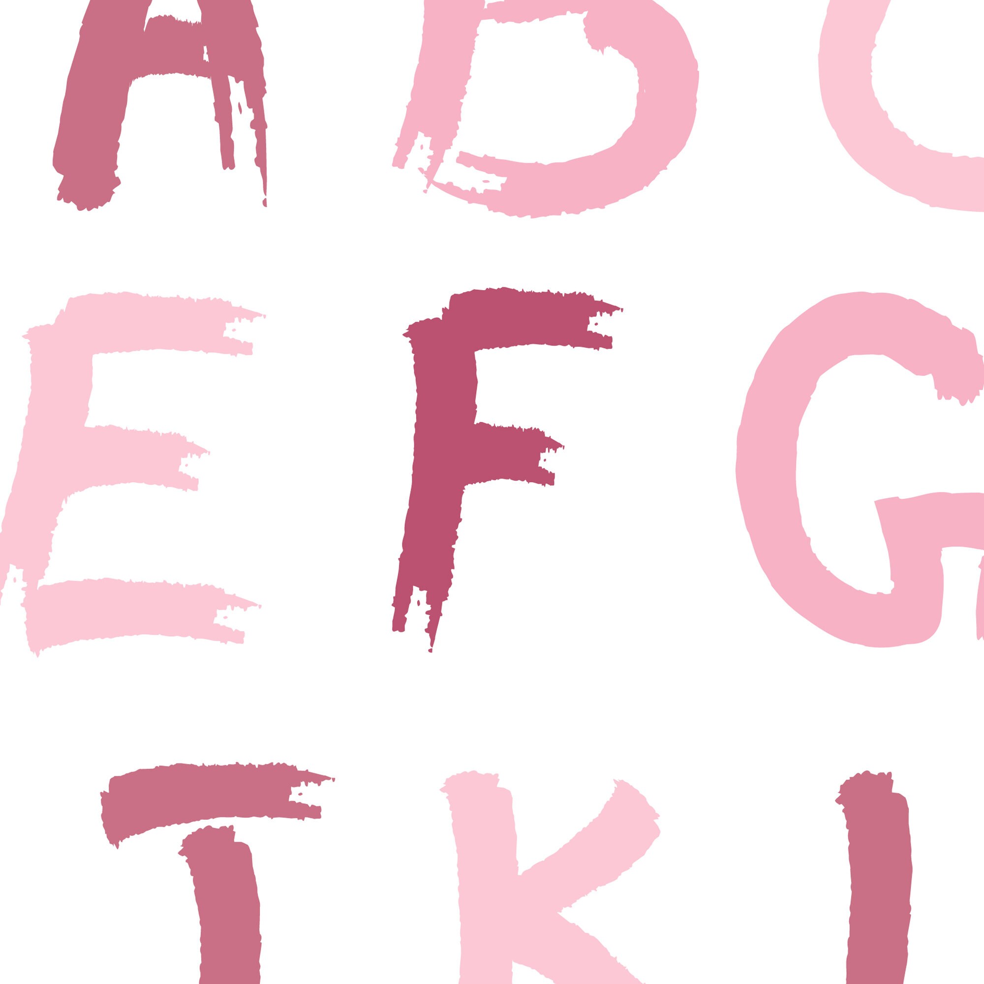 Alphabet Educational Poster Pink, Printable Wall Art, ABC Poster, Kids ...