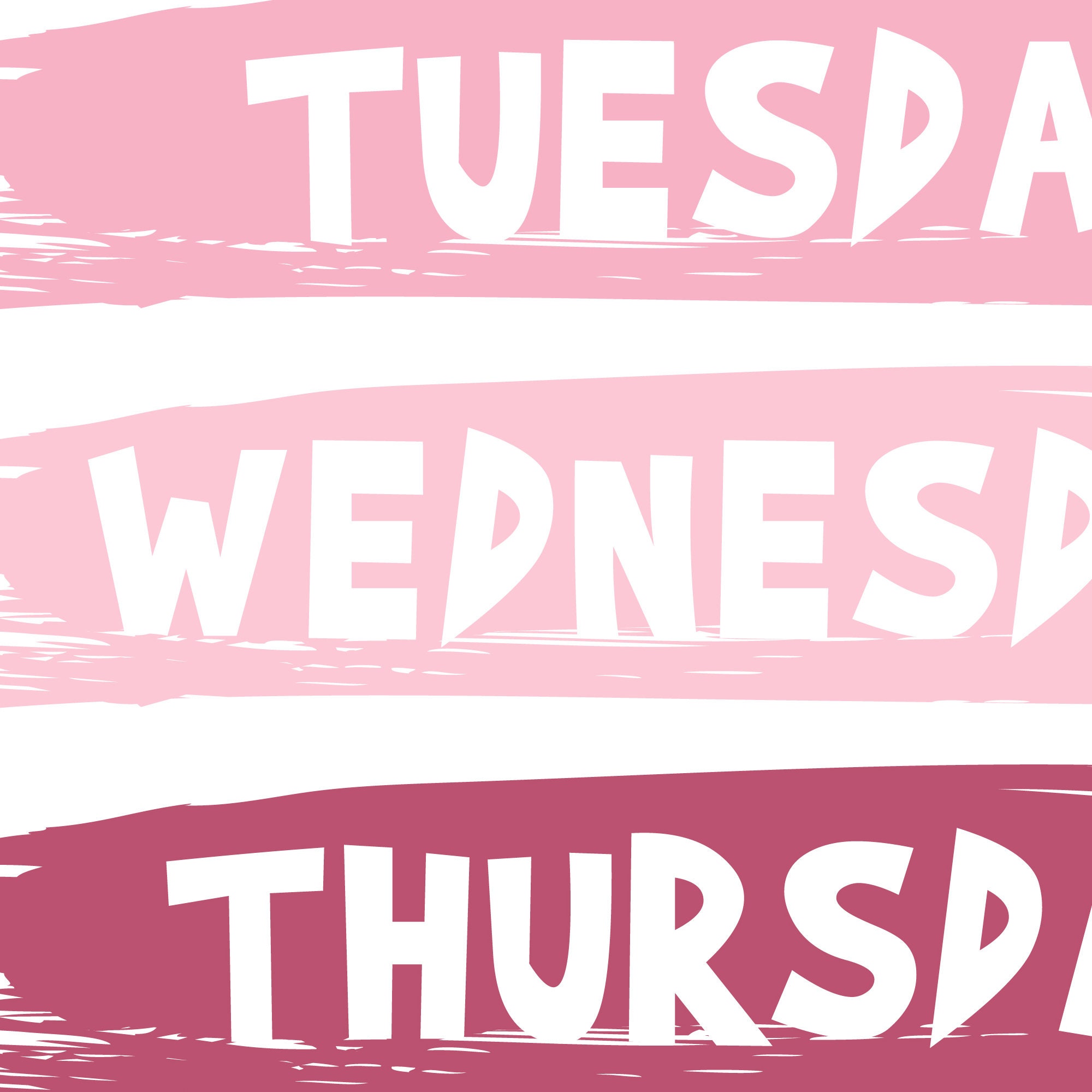 7 Days Educational Poster Pink, Printable Wall Art, Days Poster, Kids ...