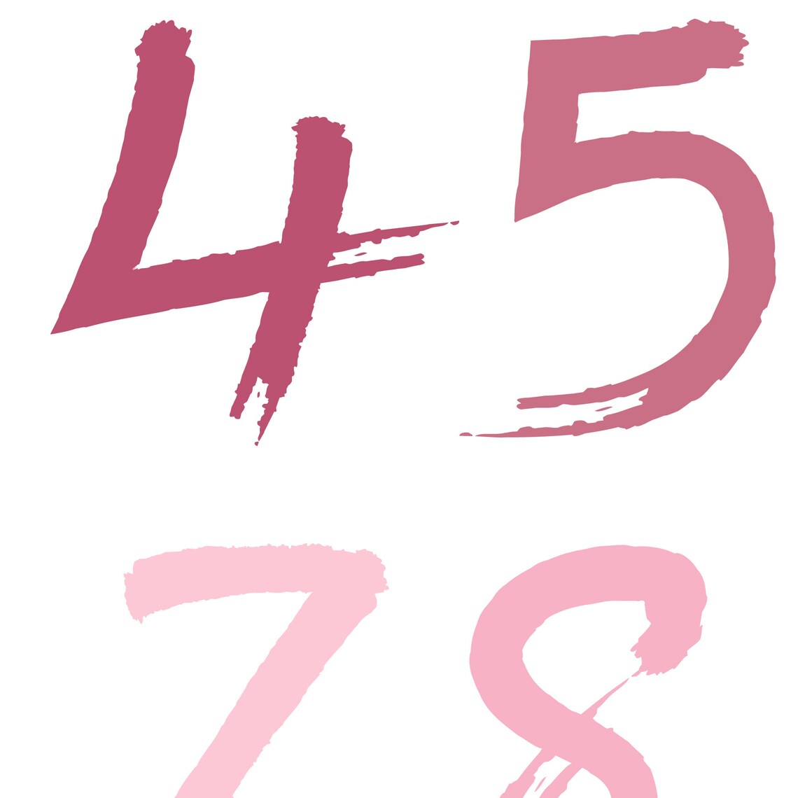 Números educativo cartel rosa, arte de pared imprimible, 123 cartel ...