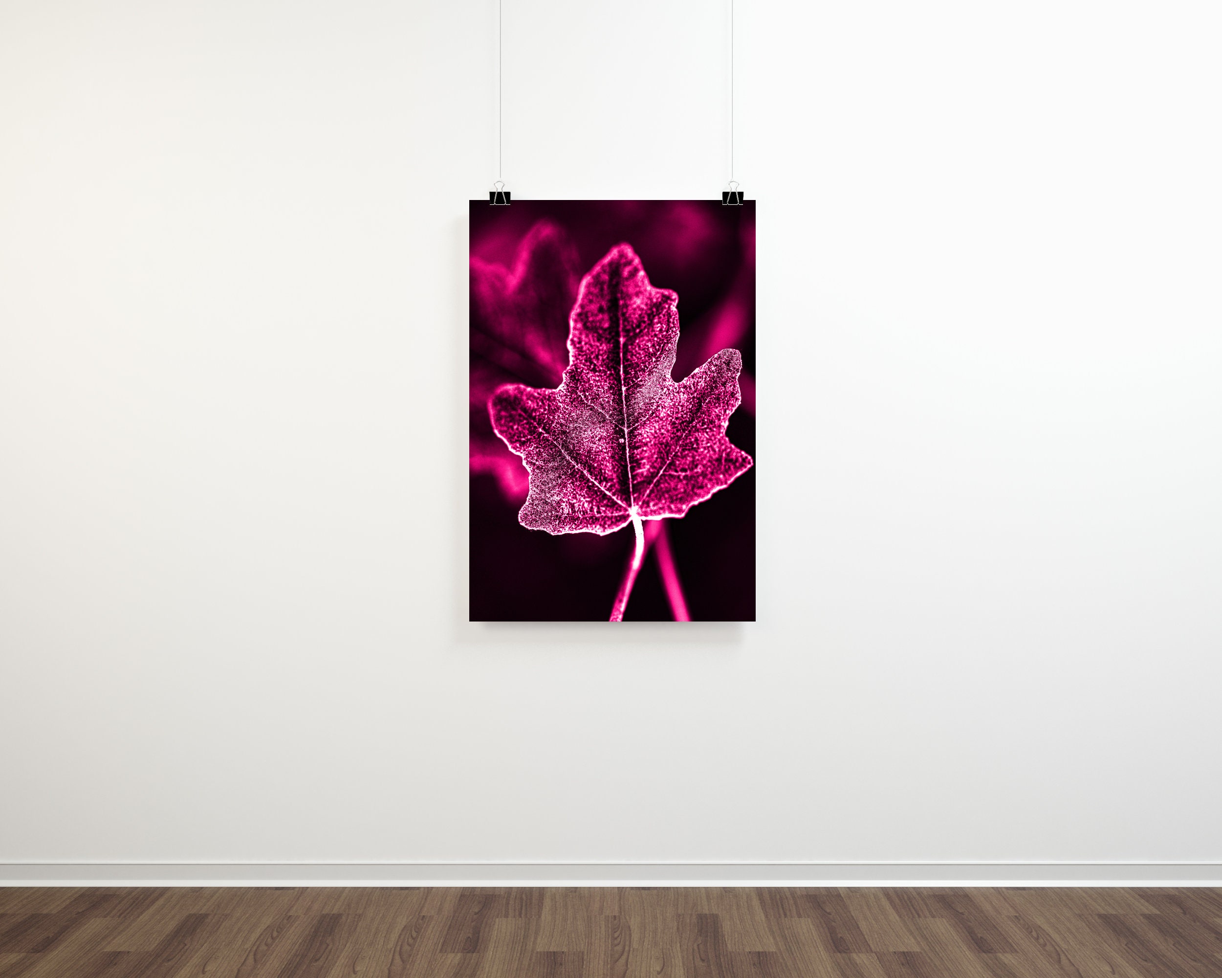 Rosa Farbe Blatt - druckbare Blatt Dekor - Wandkunst - Kinderzimmer ...