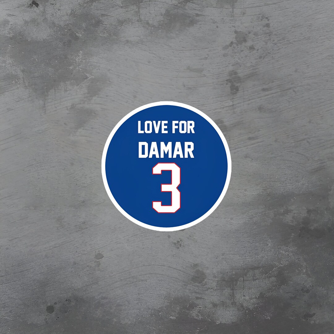 Love for 3 Damar Hamlin Sticker Damar Hamlin 3 Sticker - Etsy