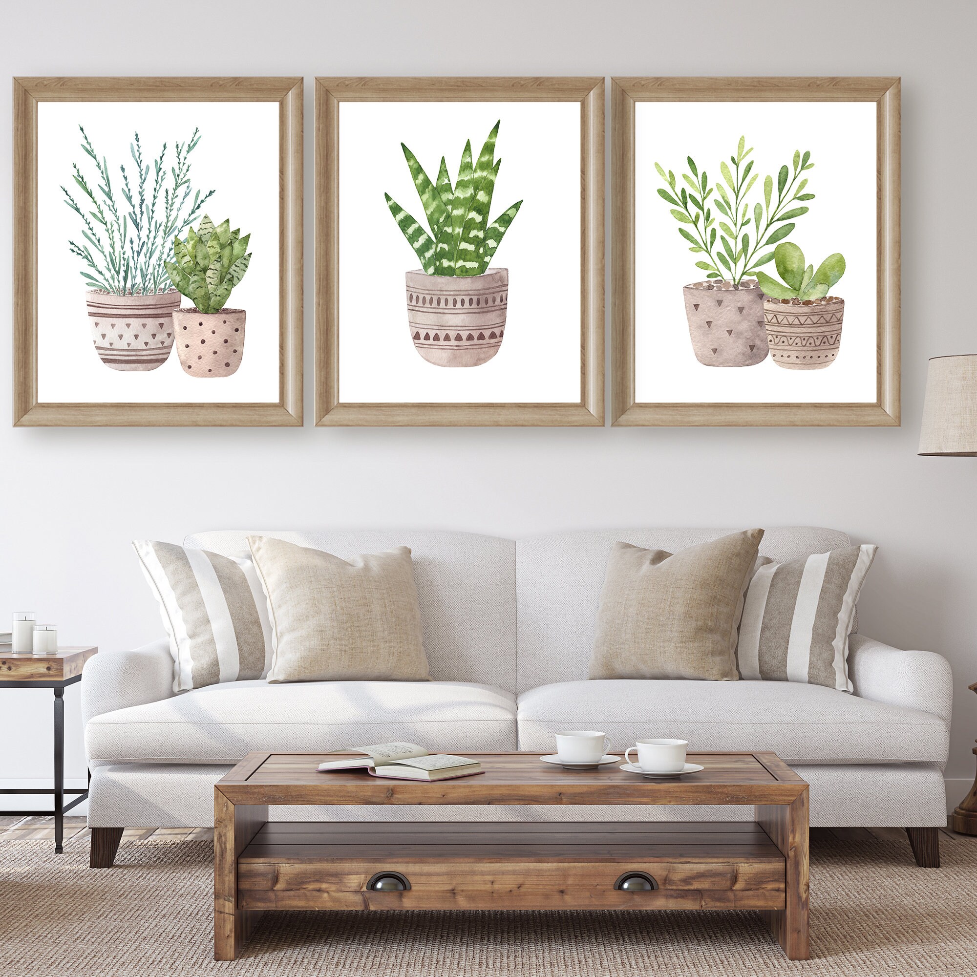 Greenery Prints Greenery Watercolor Greenery Wall Art | Etsy