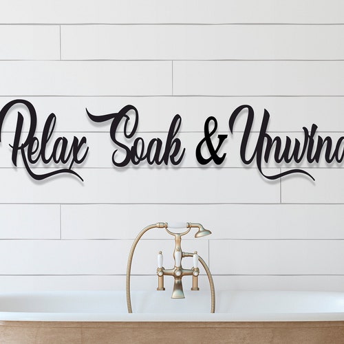 Metal Relax Sign | Etsy